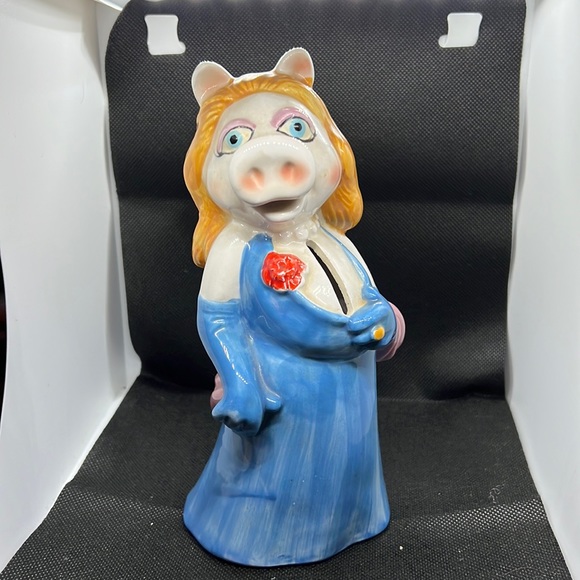Other | Vintage Jim Henson Muppets Miss Piggy Coin Bank Ceramic Glamour ...